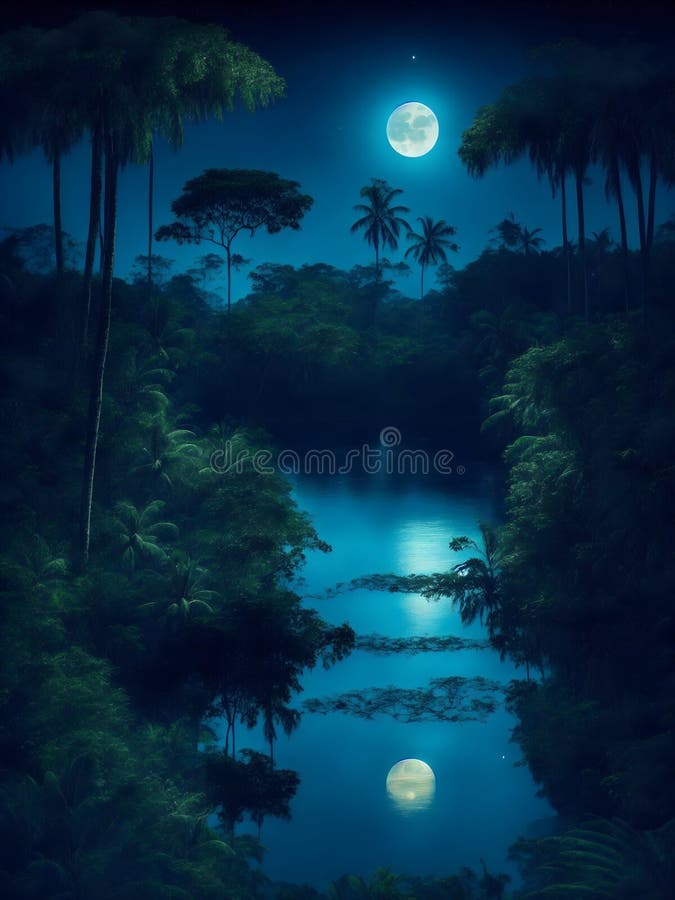 Image of a Brazilian Amazon Thick Jungle Landscape at Different Weather ...