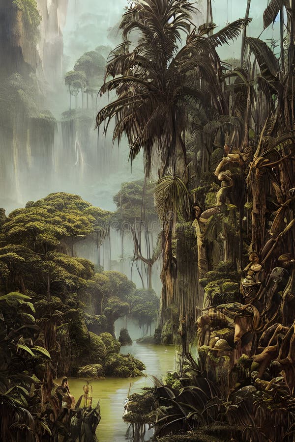 Image of a Brazilian Amazon Thick Jungle Landscape at Different Weather ...