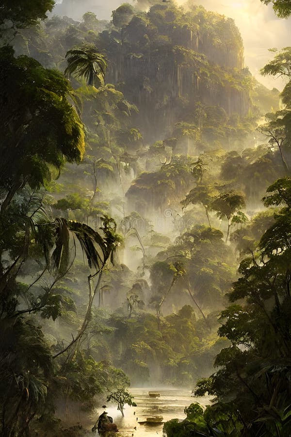 Image of a Brazilian Amazon Thick Jungle Landscape at Different Weather ...