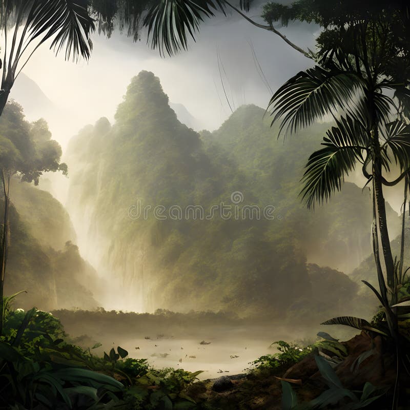 Image of a Brazilian Amazon Thick Jungle Landscape at Different Weather ...