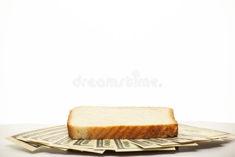 Bread and money stock image. Image of economy, currency - 8062457