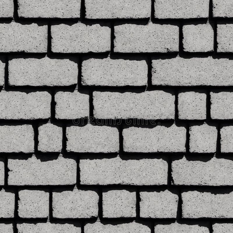 A Brick Wall with a Light Gray Color. - Seamless and Tileable Stock ...