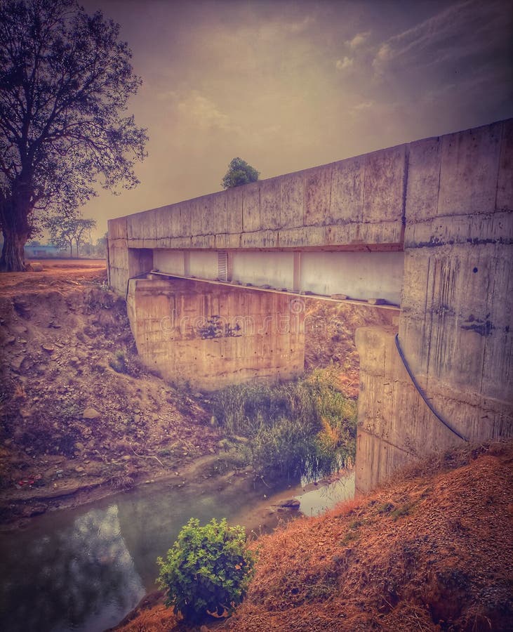 Image of a Bridge Construction Stock Image - Image of sunset, night ...