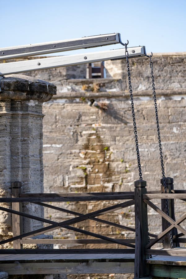 Image of a Bridge To a Fort Stock Photo - Image of drawbridge, chains ...