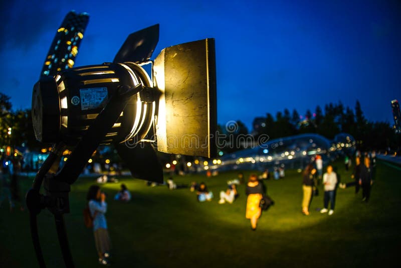 Image of bright spotlight stock image. Image of night - 170382815