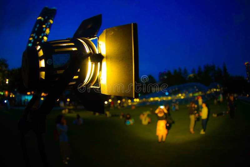 Image of bright spotlight stock photo. Image of lighting - 178356542