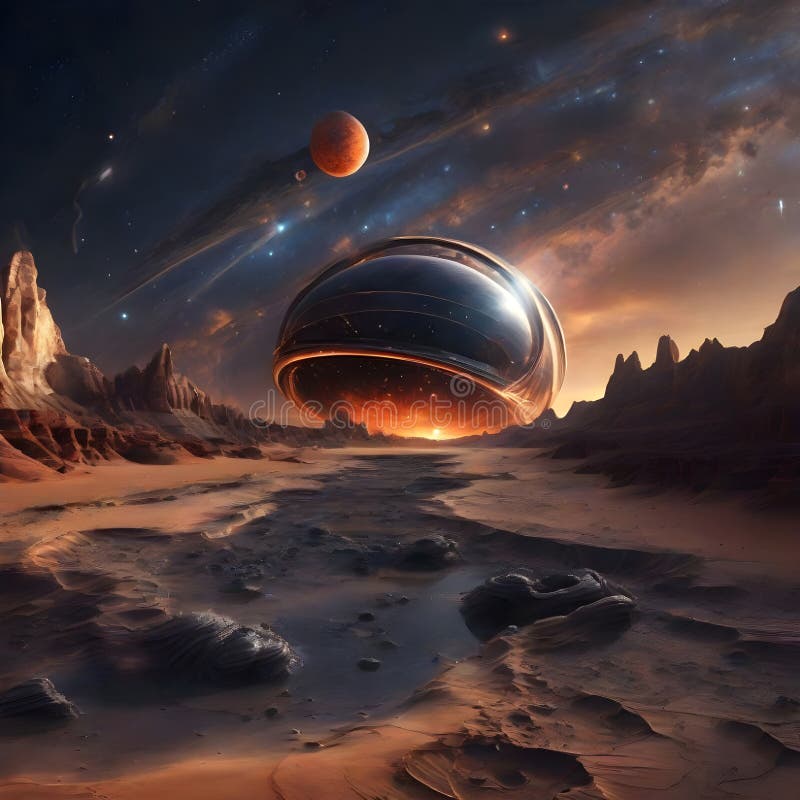 Image of Bright Stars, Comets Black Holes with Planet Colliding and ...