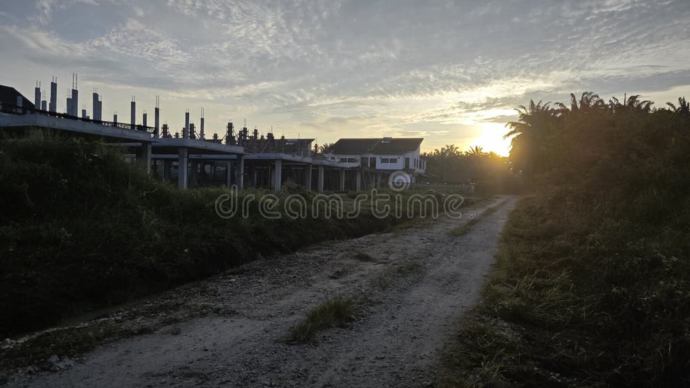 Bright Sunlight Beaming in the Middle of the Pathway the Distance ...