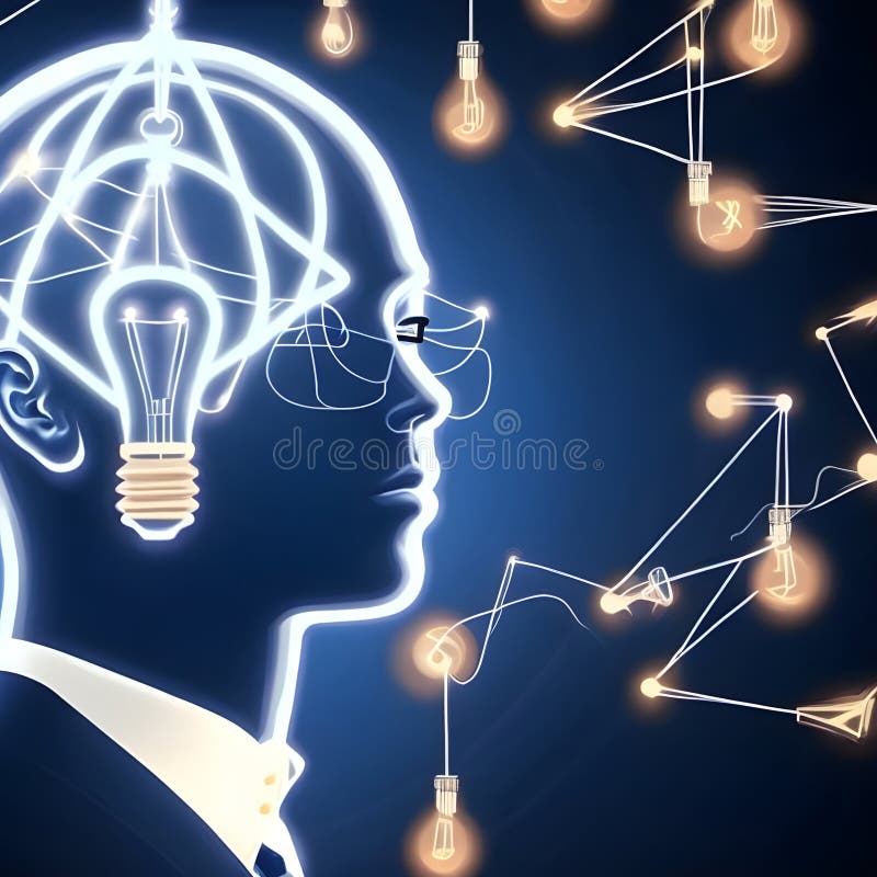 Image of the Brilliant Light Bulb Radiates Symbolized the Human Ideas ...
