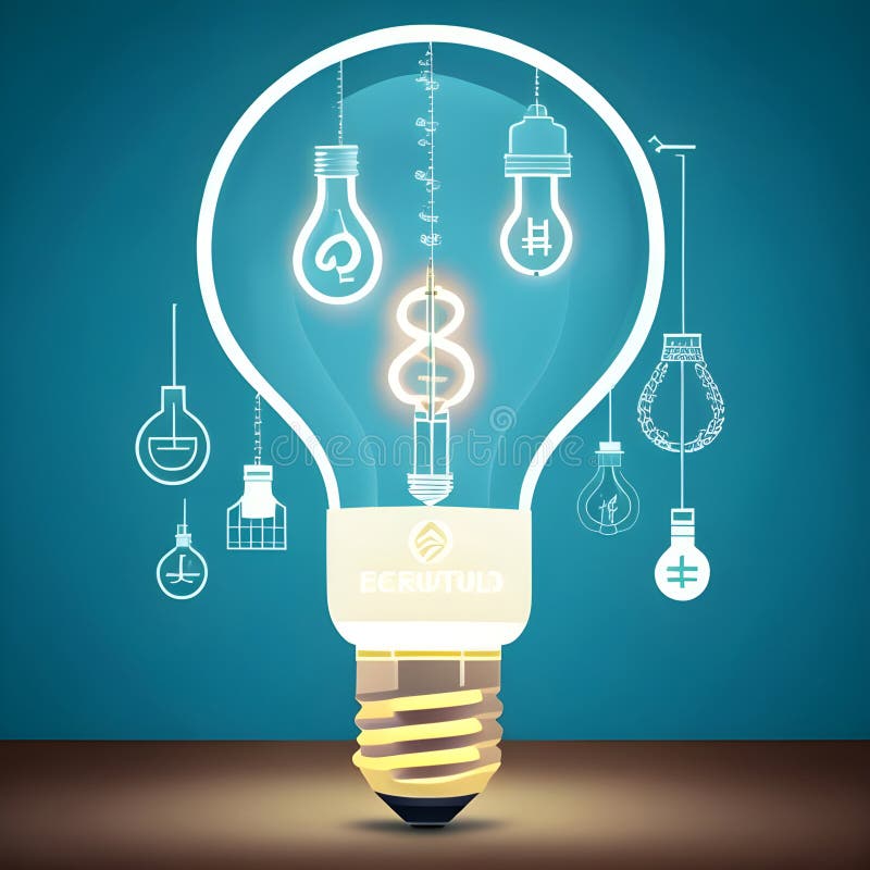 Image of the Brilliant Light Bulb Radiates Symbolized the Human Ideas ...