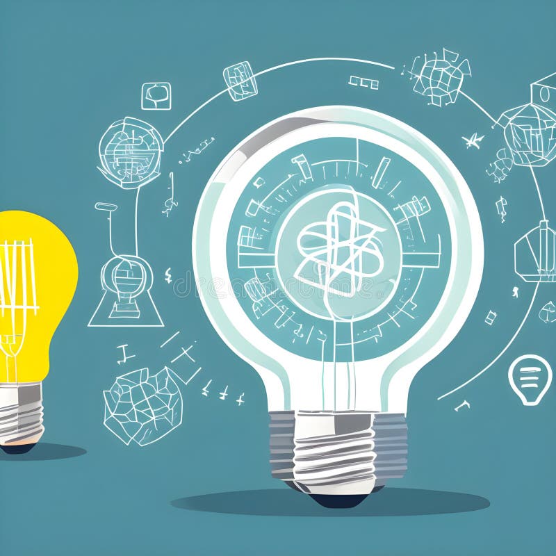 Image of the Brilliant Light Bulb Radiates Symbolized the Human Ideas ...