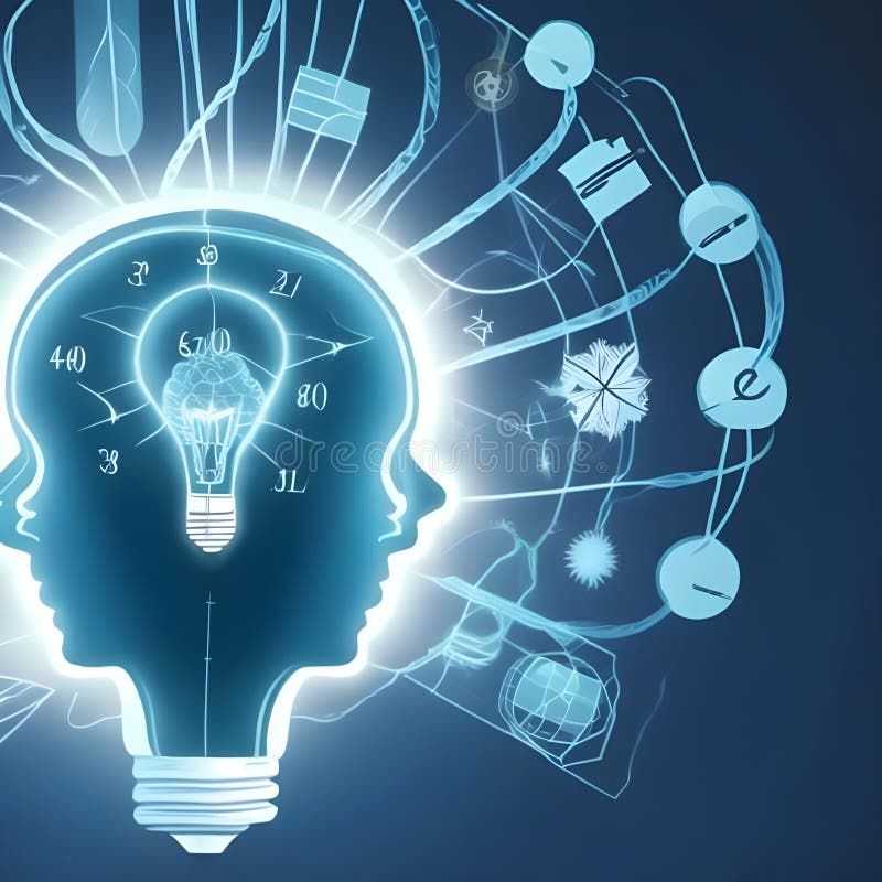 Image of the Brilliant Light Bulb Radiates Symbolized the Human Ideas ...