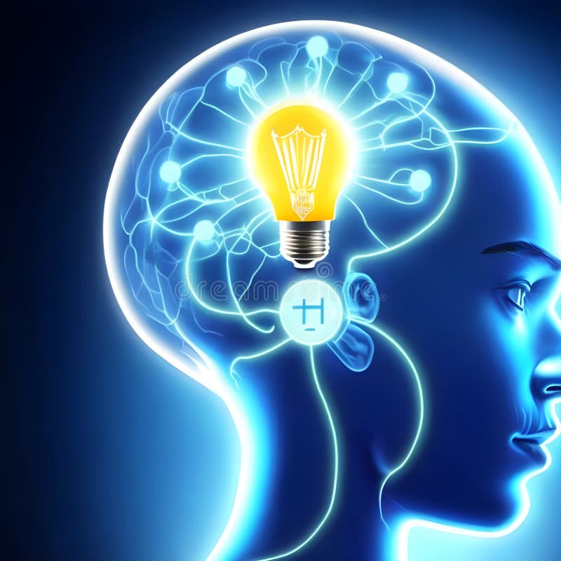 Image of the Brilliant Light Bulb Radiates Symbolized the Human Ideas ...