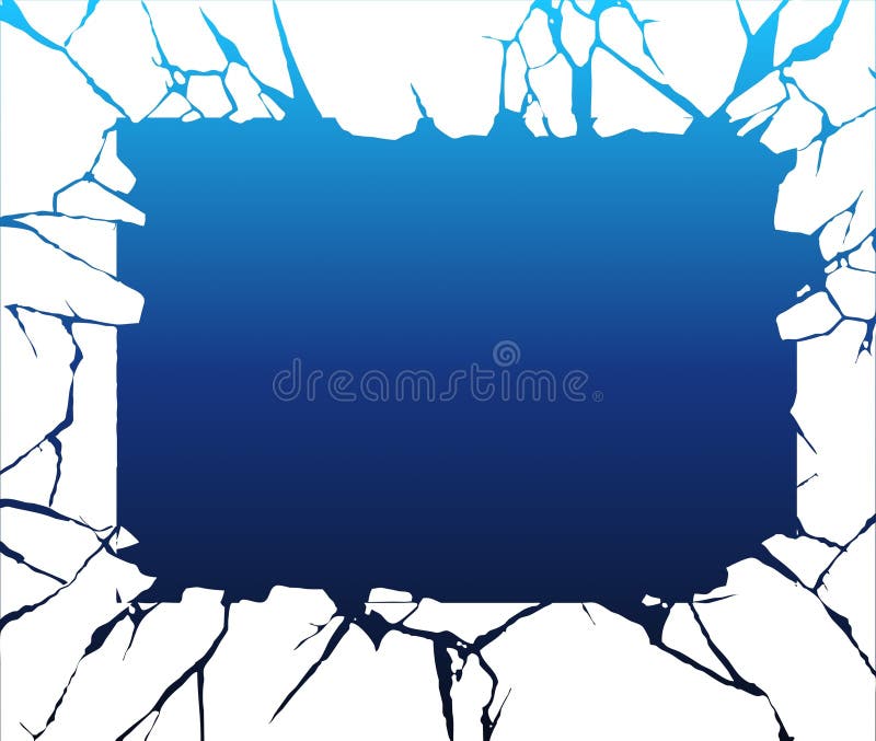 Image of Broken Glass Forming a Frame Stock Vector - Illustration of ...