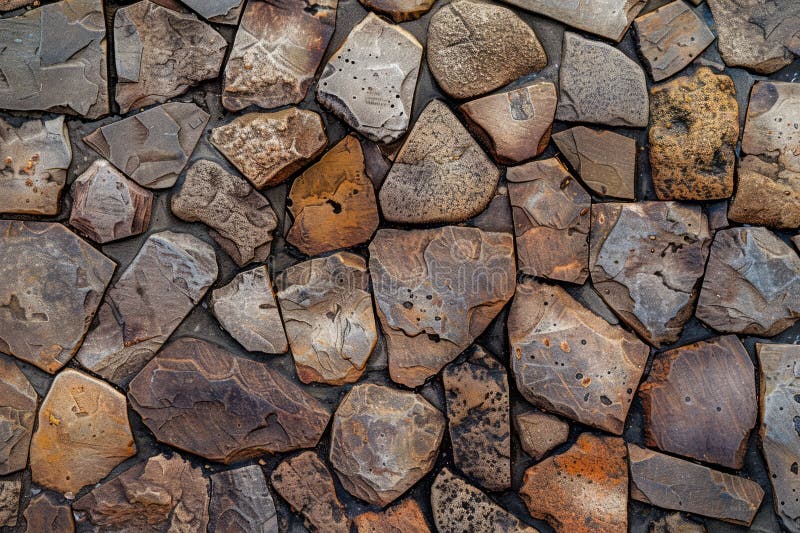 Image of Brown Pebble Stone Paving Surface. Texture for Background ...