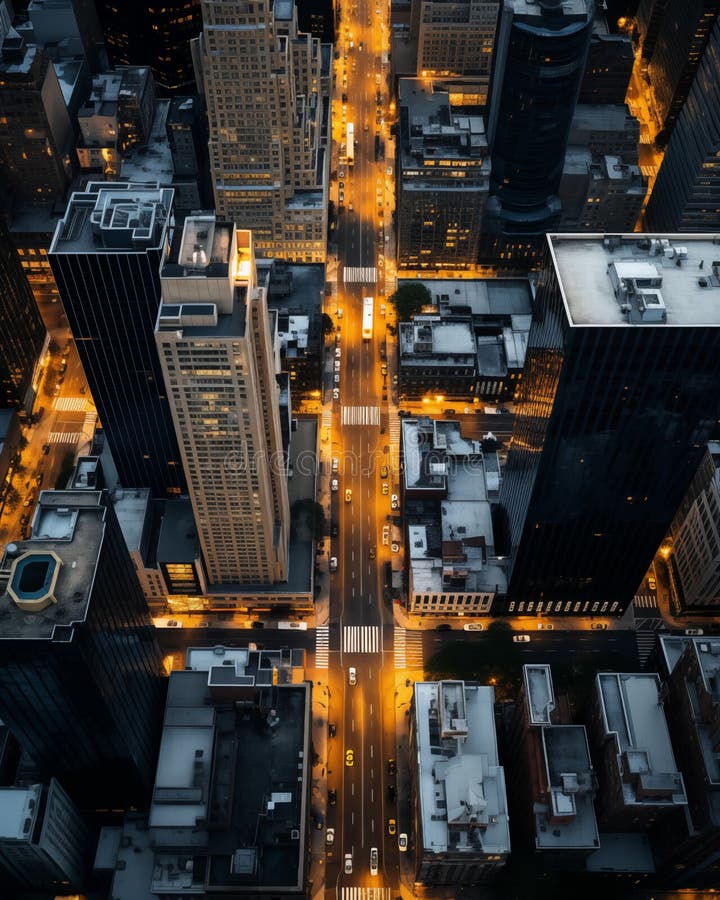 Image of Buildings, Urban Development, High Technology, Bird S Eye View. Stock Illustration ...