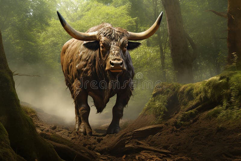 Image of a Bull in the Forest. Wildlife Animals Stock Photo - Image of ...