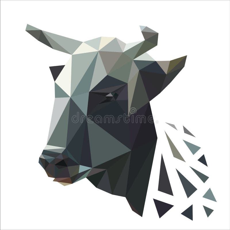 Abstract Triangle Cow Head Stock Illustrations – 285 Abstract Triangle ...