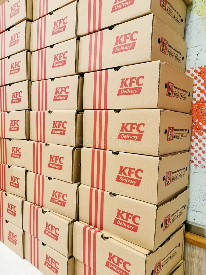 Image of a Bunch KFC Box Packaging. Editorial Photography - Image of ...