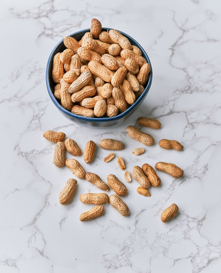 A Bunch of Peanuts on a White Background Stock Image - Image of organic ...