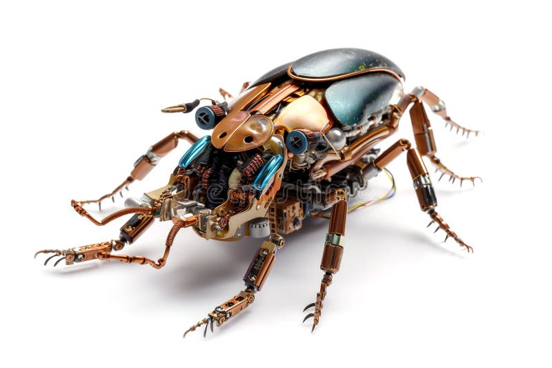 Image of a Buprestis Beetle Modified into a Robot on a White Background ...