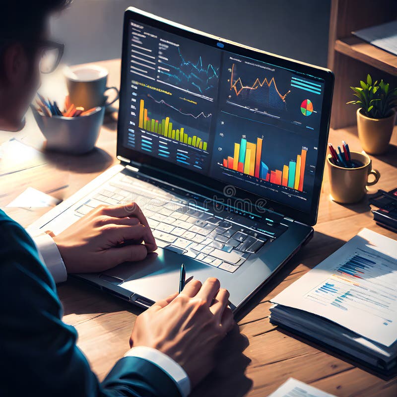 Image of Business Analyzing Statistic with Financial Planning in Office ...