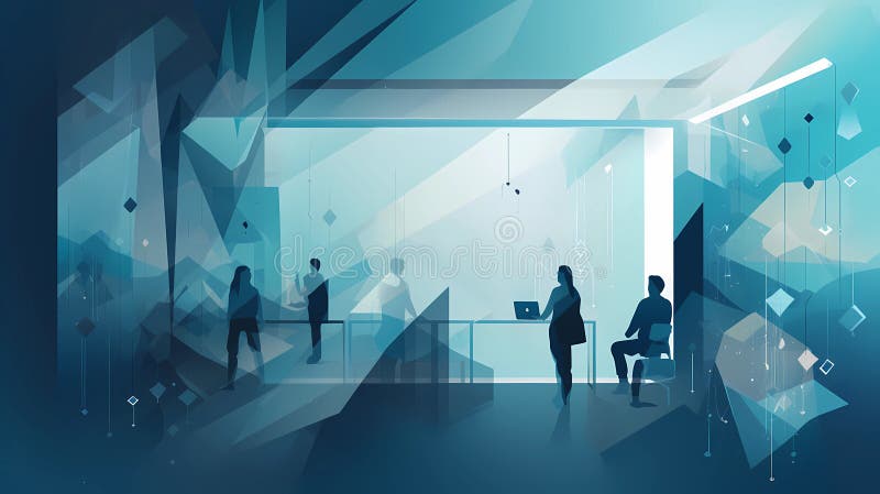 Image of Business Office. People Working. Abstract Style Stock ...