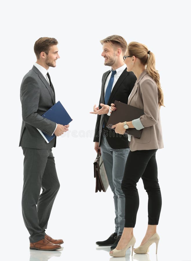 Image of Business Partners Discussing Ideas at Meeting Stock Image ...
