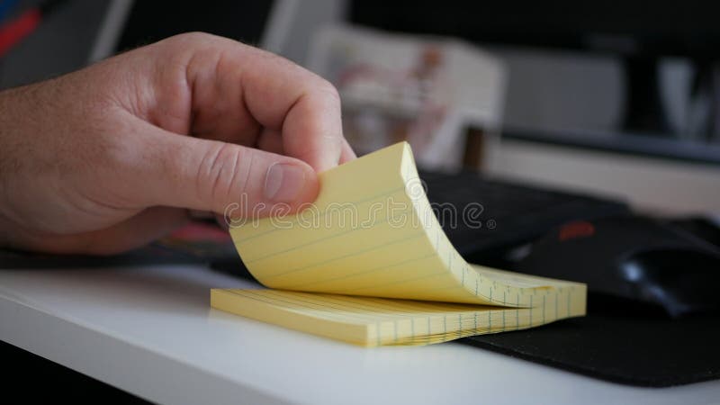 Image with Businessman Browsing Small and Yellow Sticky Notes Stock ...