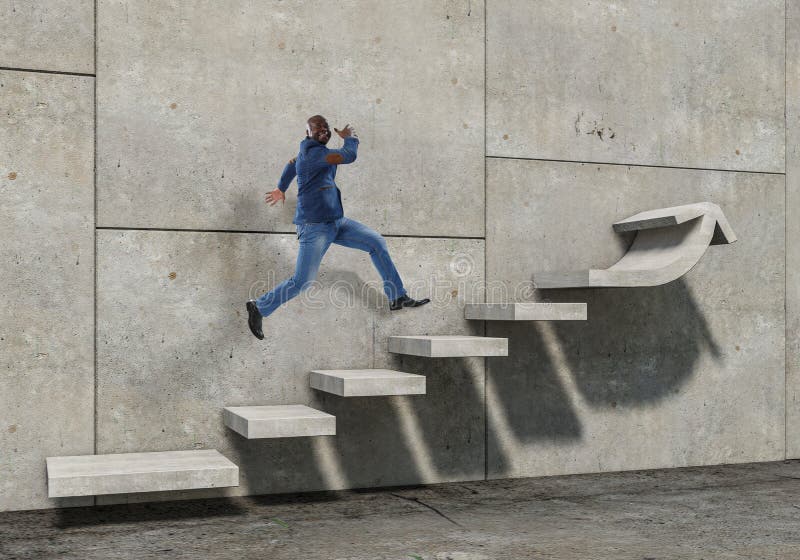 Image of Businessman Walking Upstairs Stock Image - Image of caucasian ...