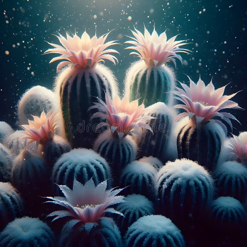 Image of Cactus with Beautiful Spectrum Under the Influence of Zenith ...