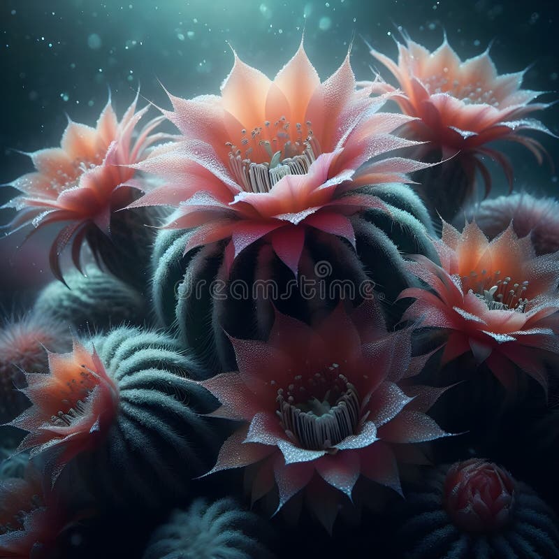 Image of Cactus with Beautiful Spectrum Under the Influence of Zenith ...