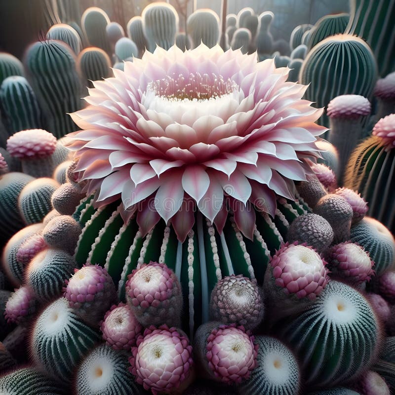 Image of Cactus with Beautiful Spectrum Under the Influence of Zenith ...