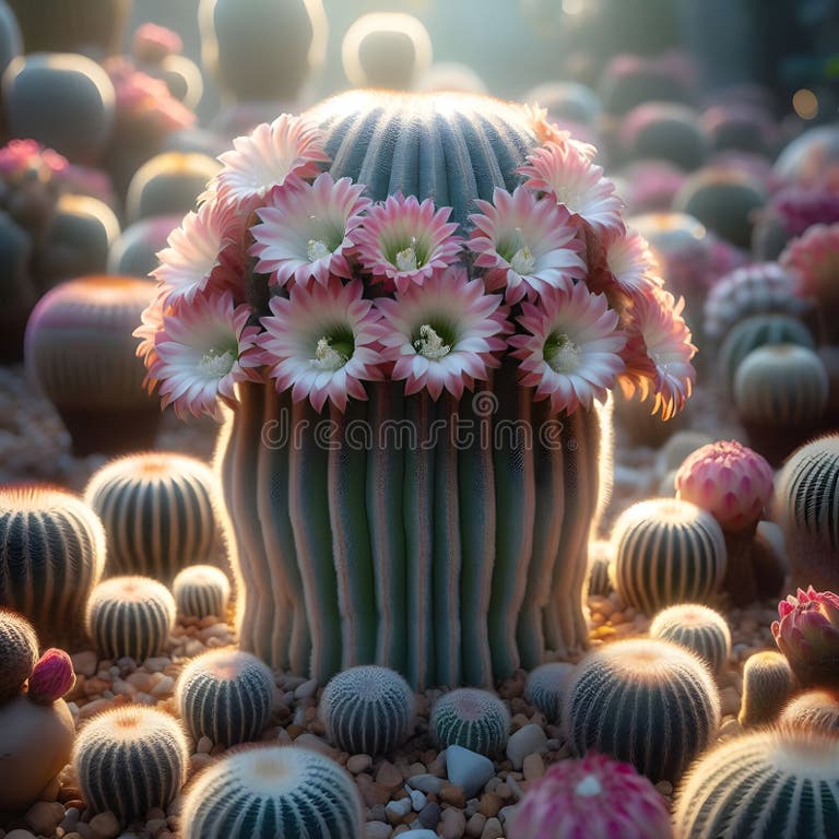 Image of Cactus with Beautiful Spectrum Under the Influence of Zenith ...