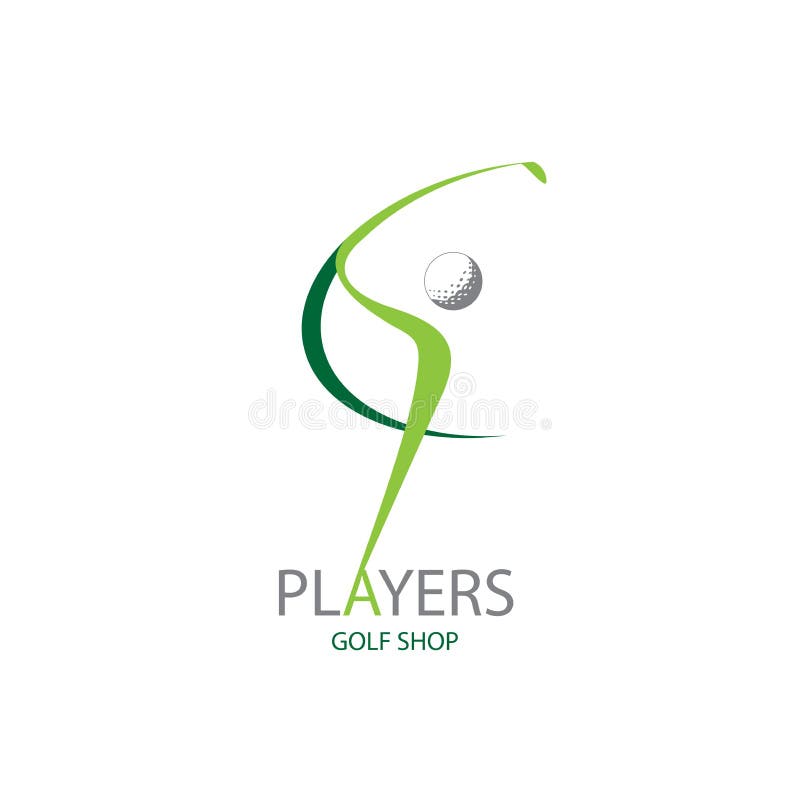 Abstract Man Playing Golf Logo Stock Vector - Illustration of golfing ...