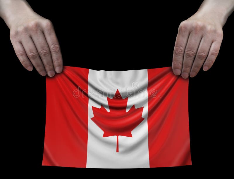 Canada flag in hands stock image. Image of black, pride - 126102645