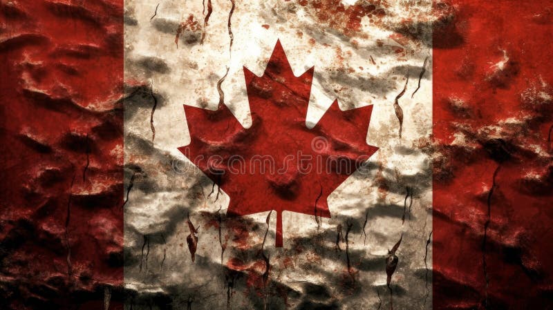Image of Canada Flag Torn Photo Generative AI Stock Illustration ...