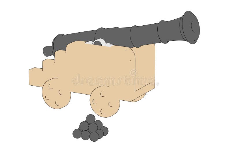 Image of cannon weapon stock illustration. Illustration of toon - 36120851