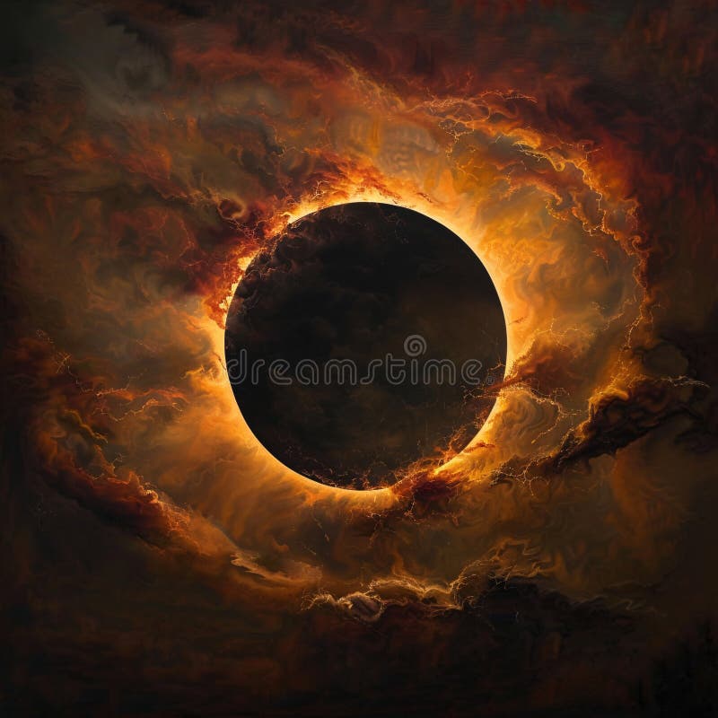 Solar Eclipse Brilliance: Celestial Shadows and Light Stock ...