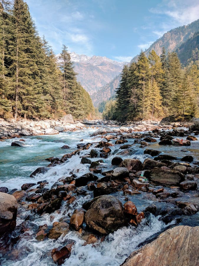 Tributary of Satluj River stock photo. Image of passing - 121618150
