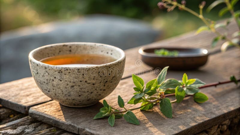 The Image Captures a Beautifully Crafted Stone Cup Filled To the Brim ...