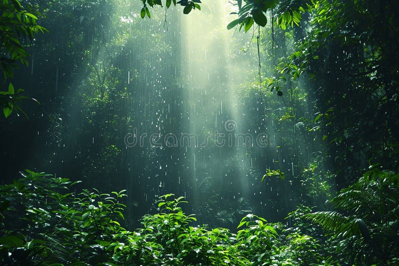 Amazon Rainforest Lush Greenery Stock Photo - Image of ecosystem ...