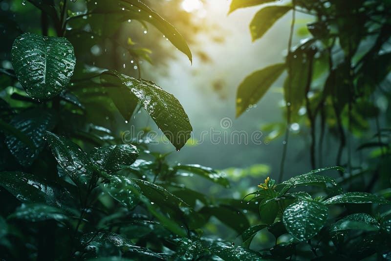Amazon Rainforest Lush Greenery Stock Illustration - Illustration of ...
