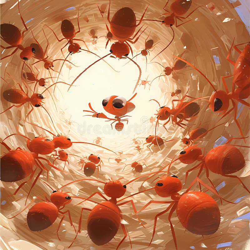 Underground Ant Colony Dance Competition Stock Illustration ...