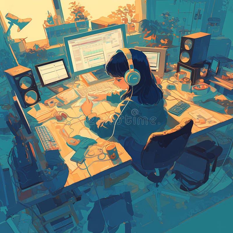 Vintage Analog Meets Digital: a Glimpse into a Bygone Era Stock ...