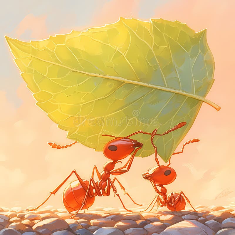 Industrious Ants at Work stock illustration. Illustration of wildlife ...