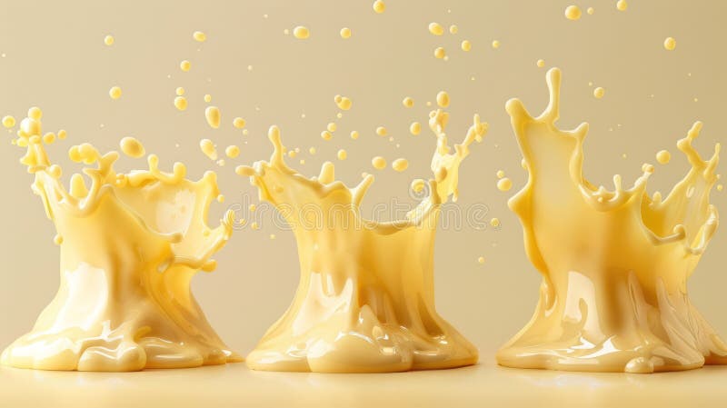 Delectable Mayo Splatters on White Background Stock Illustration ...