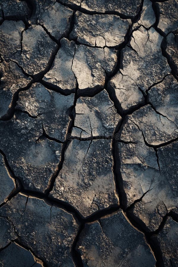 Intricate Textures of Cracked Pavement Stock Illustration ...