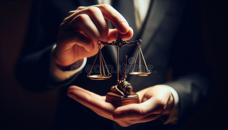 Close-up of a Hand Holding a Broken Scale of Justice: Symbolizing the ...