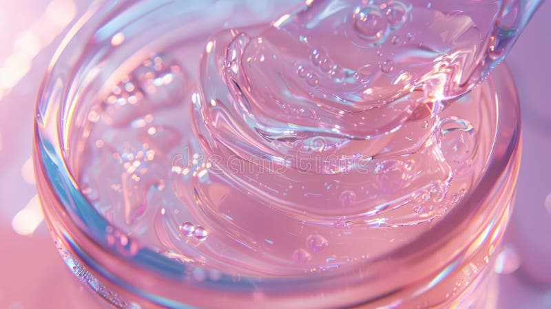 Macro View of Transparent Cosmetic Gel Droplets and Waves. Stock Photo ...